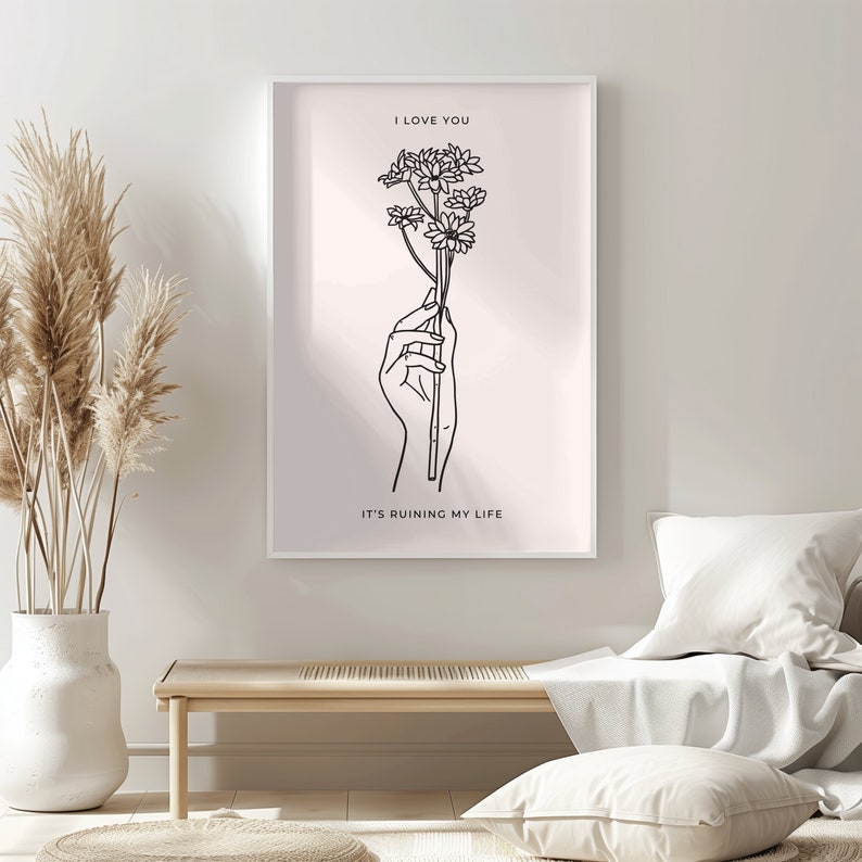 Taylor Swift Poster TTPD Lyrics Fortnight I Love You It's Ruining My ...