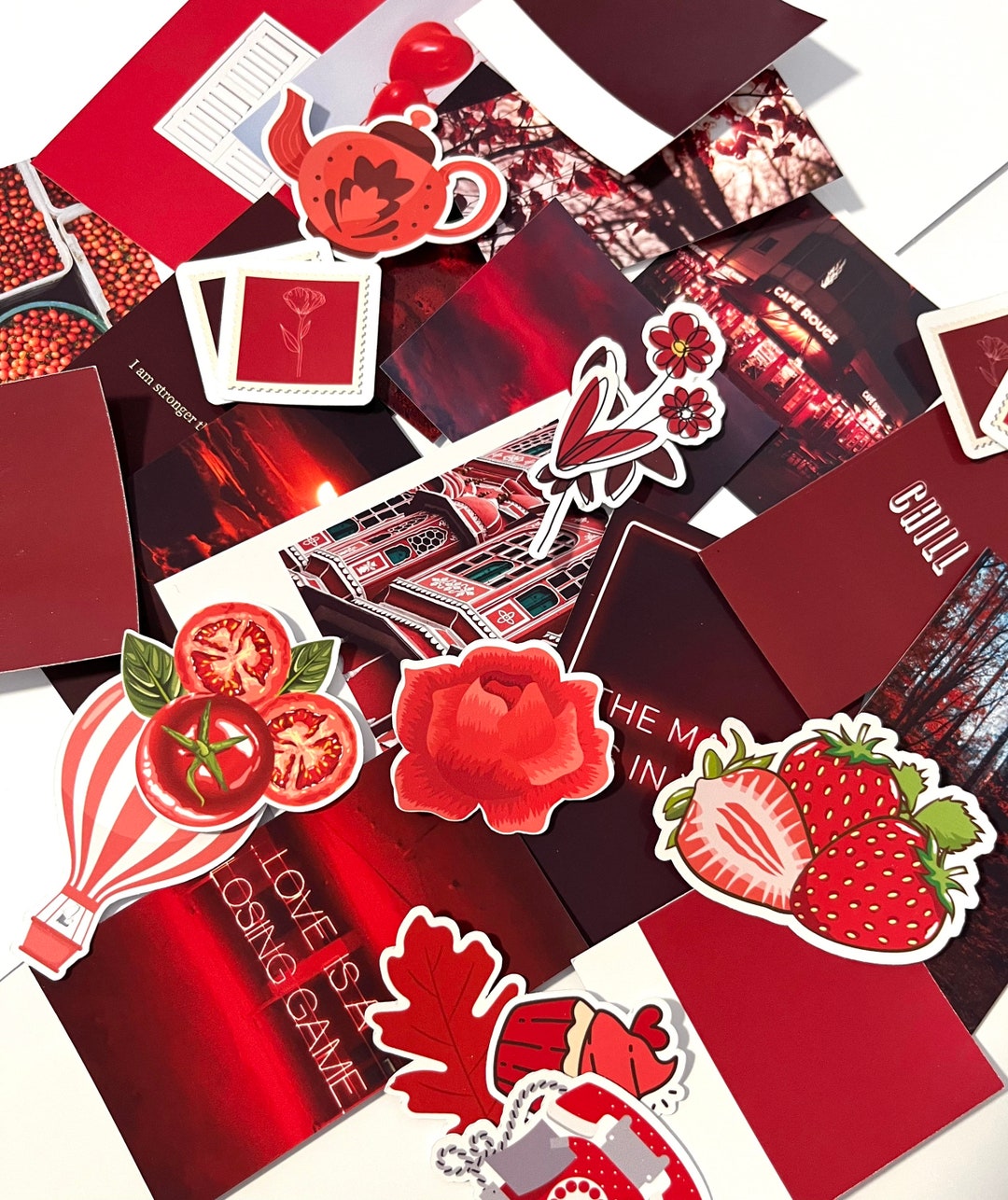 Red Collage Kit Craft Bag - Etsy