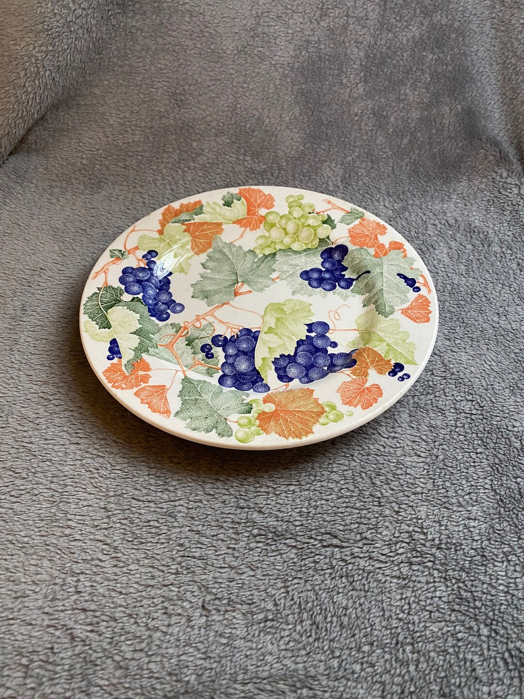 Vintage Italian Fruit Dessert Salad Side Plate, Hand Painted Handmade ...