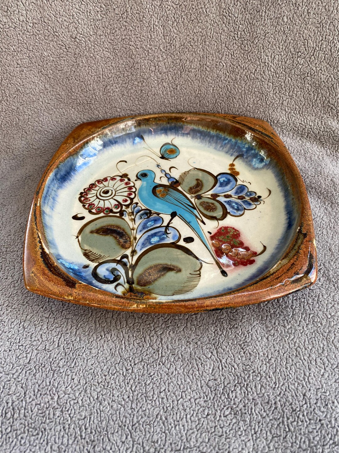 Vintage, Ceramic, Plate/platter/serving Dish, Handmade and Hand Painted ...