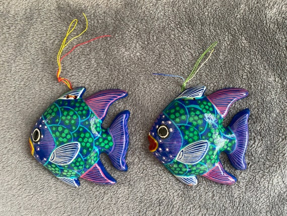Two Ceramic Tropical Fish - Etsy