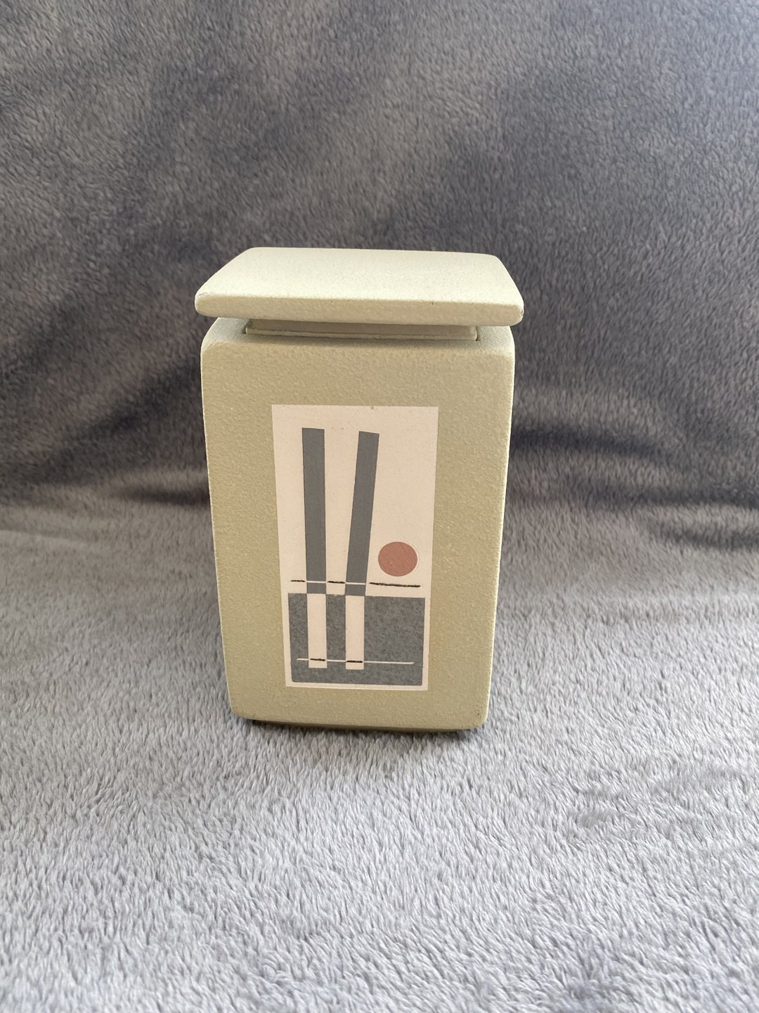 Vintage Colorful Retro Ceramic Signed Andrew Van Assche Square Slab ...