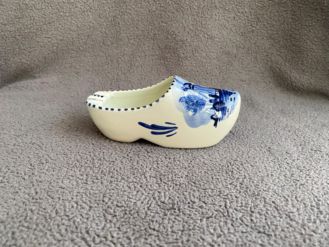 Stunning Vintage Delft Blue and White Hand Painted Porcelain Dutch Clog ...