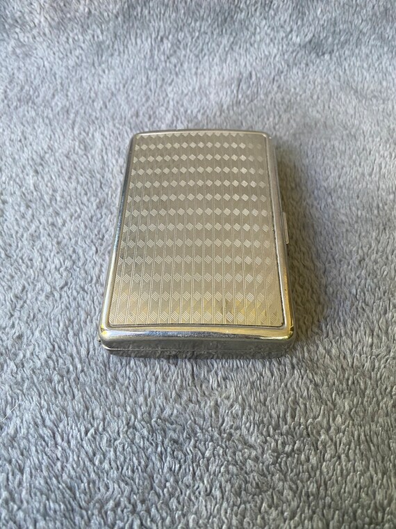 vintage metal cigarette case - Gem