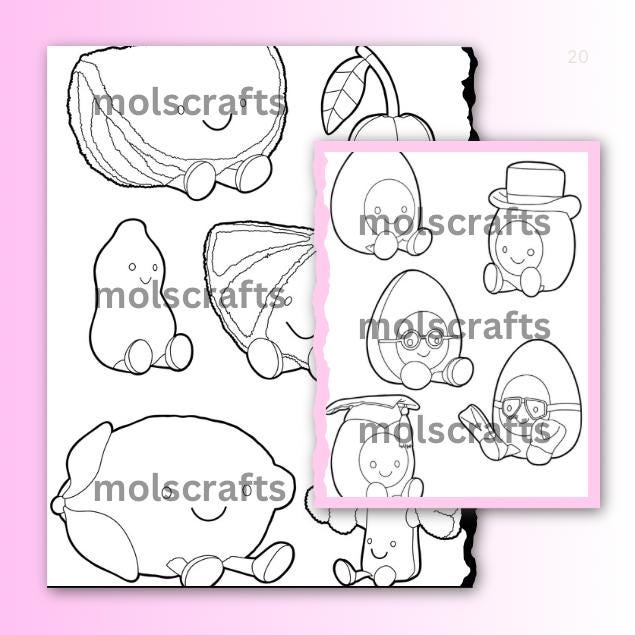 Jellycat Inpired Colouring Pages to Print at Home, Digital Colouring ...