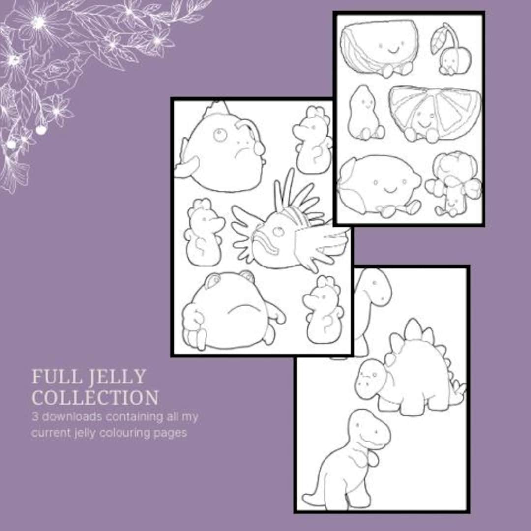 Jellycat Digital Colouring, 3 Pack Bundle, 22 Pages, Instant Download ...