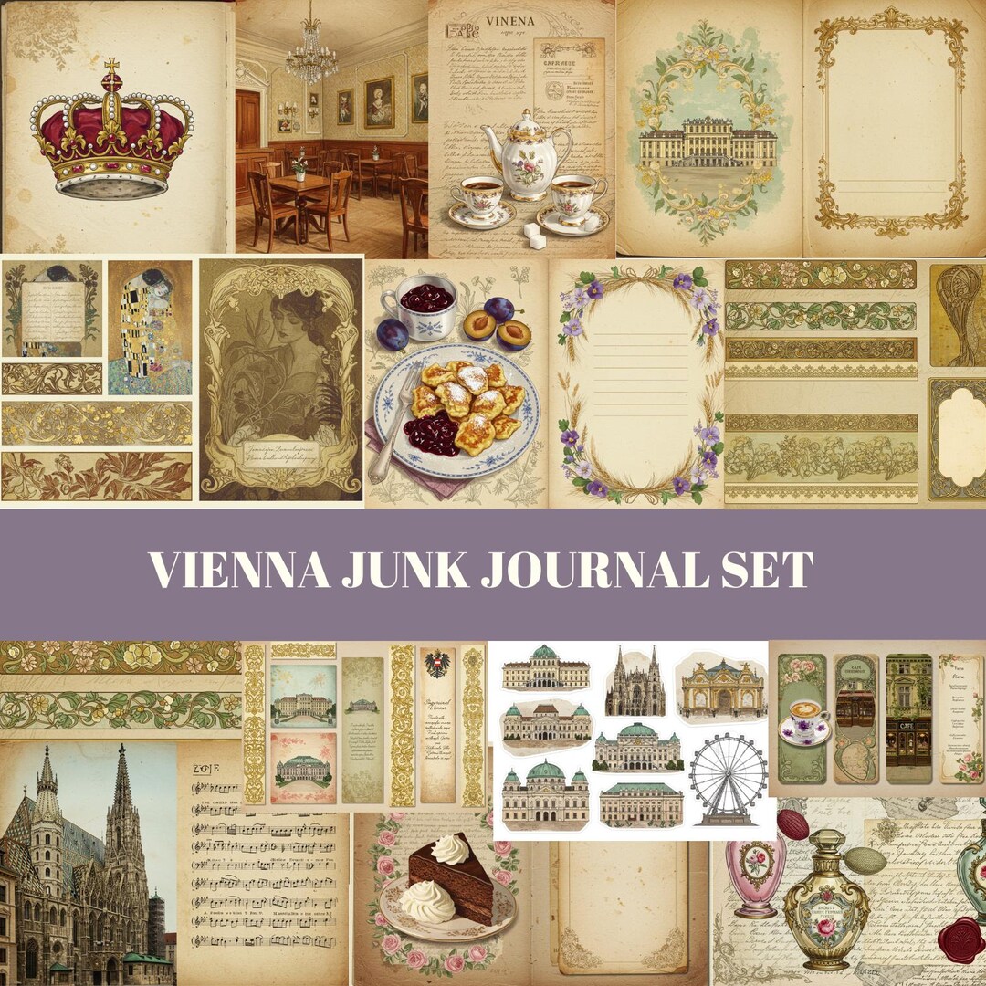 Vintage Vienna Junk Journal Kit, Austrian Ephemera (printable) - Etsy