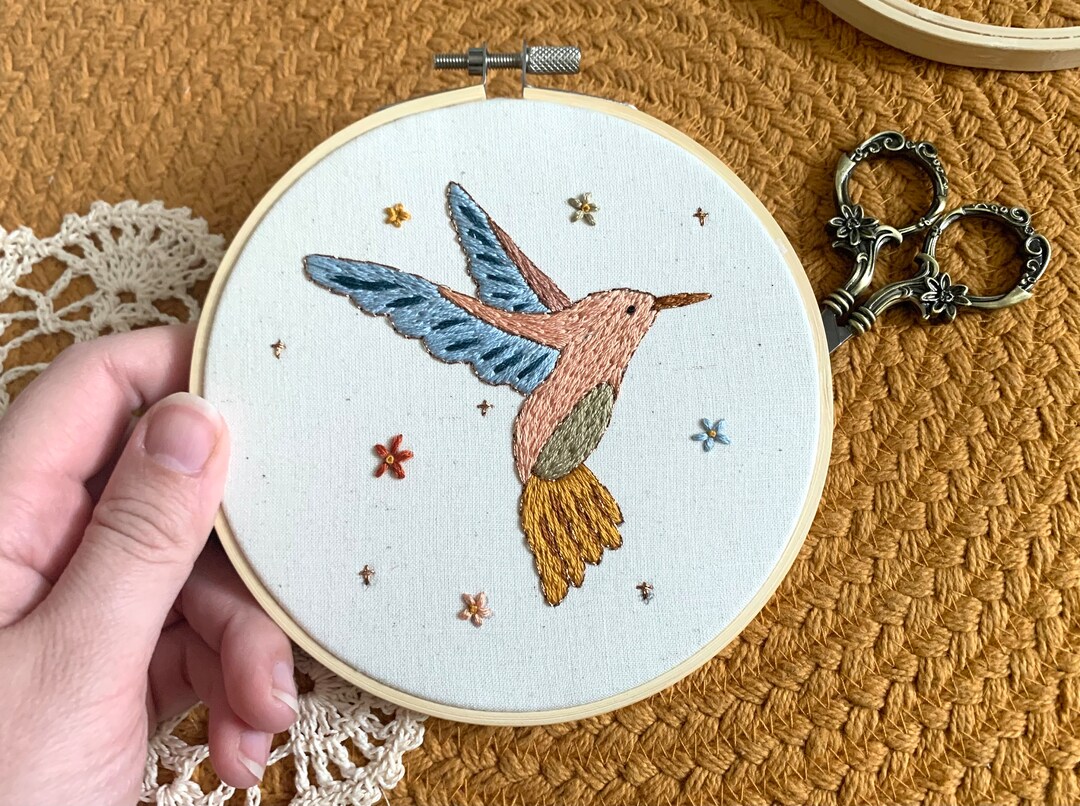 Hummingbird- Hand Embroidery- 5 Inch - Etsy