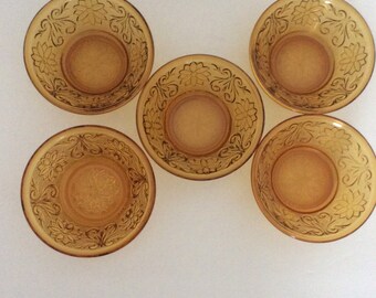 Amber Tiara Glassware - Etsy