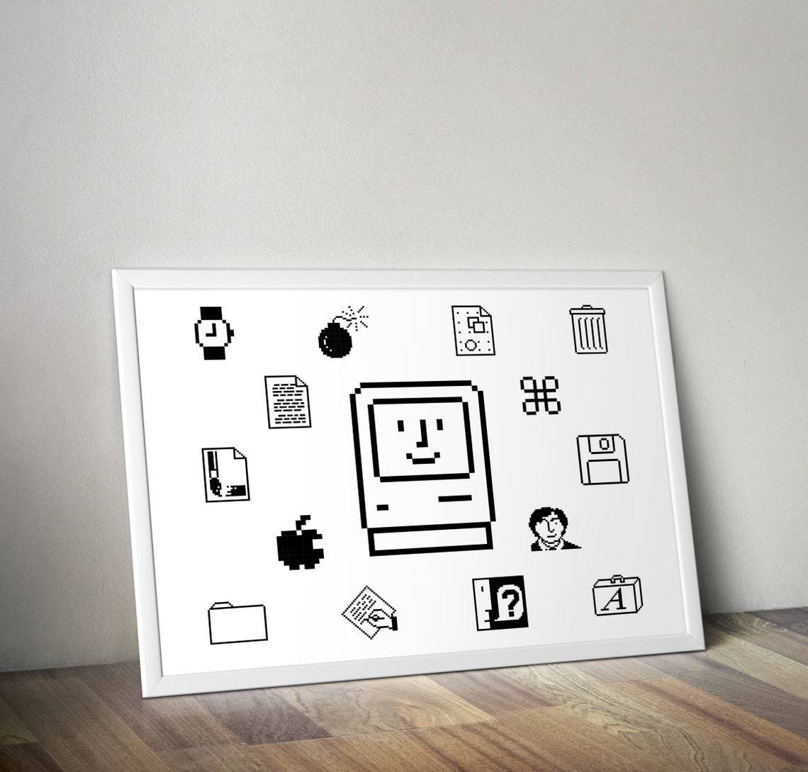 Classic Macintosh Iconography Poster | Multiple Sizes - Etsy