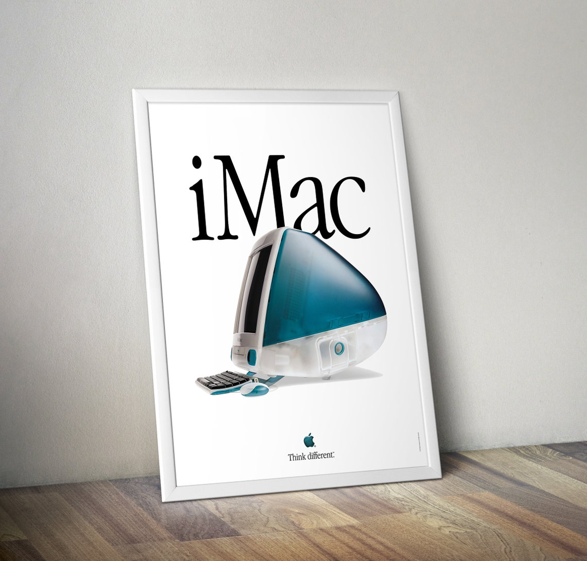 Classic Apple iMac Poster Bondi Blue Multiple Sizes | Etsy