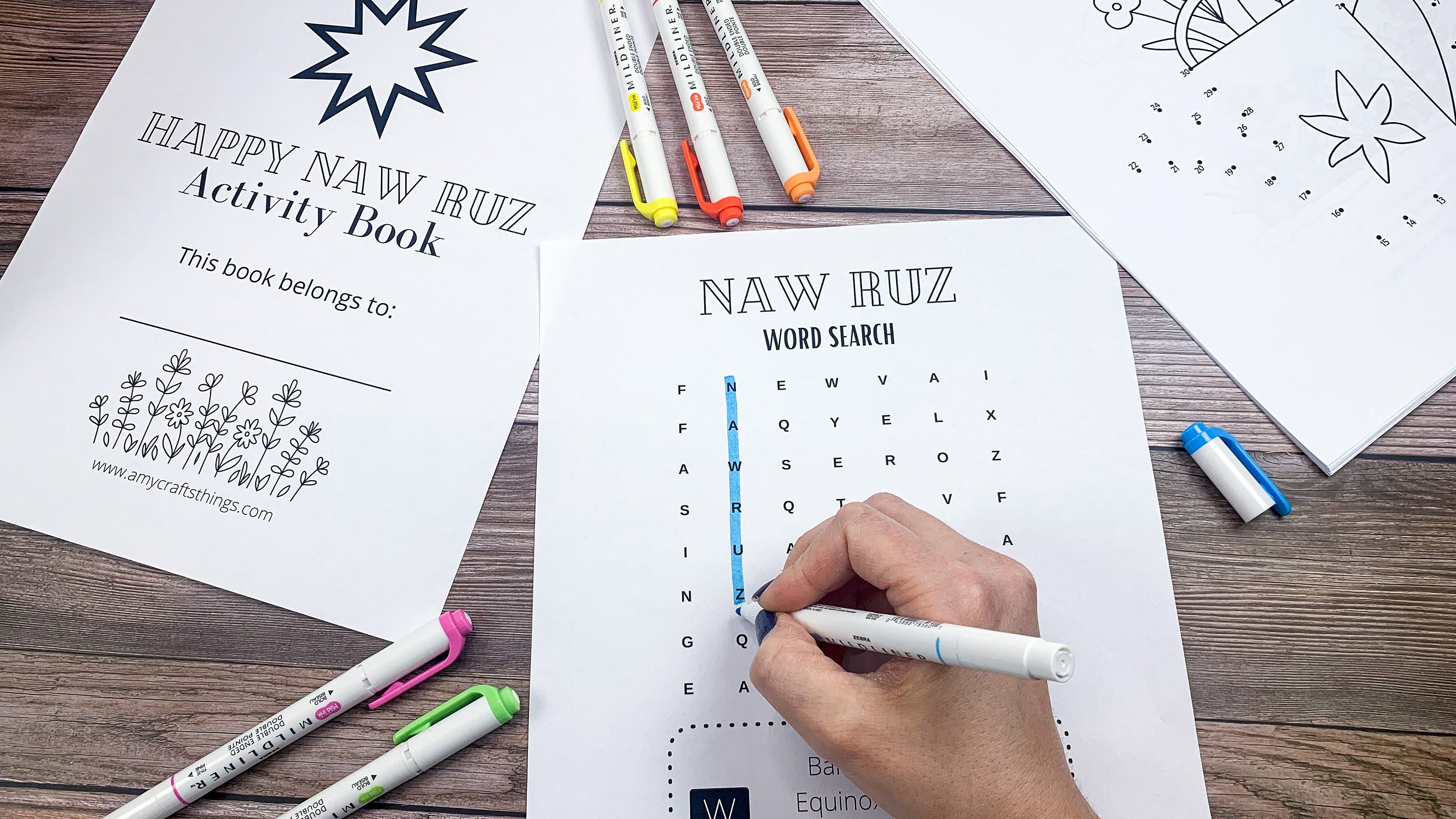 Naw Ruz PRINTABLE Kids Activity Packet Baha'i Inspired Children's ...