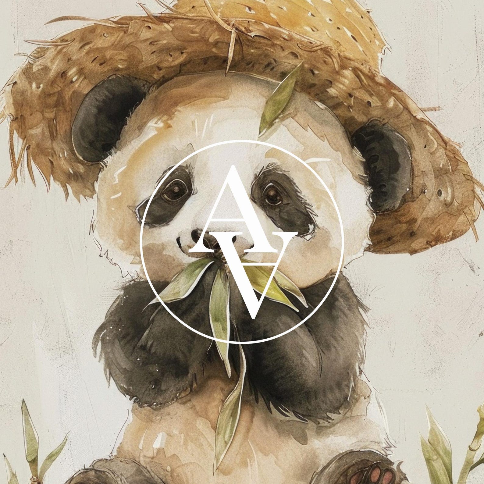 Vintage Panda Bear Print | Rustic Nursery Wall Art (digital Download ...
