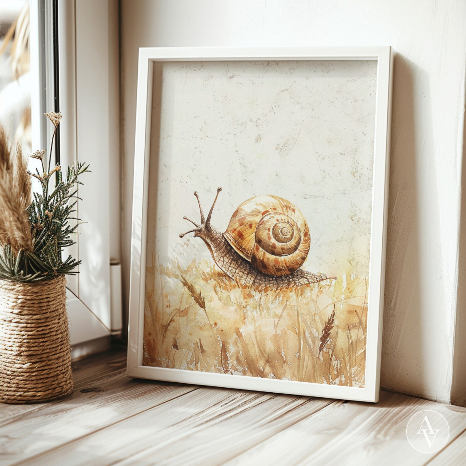 Snail | Vintage Slug Portrait Painting | Phylum Mollusca Nursery Decor ...