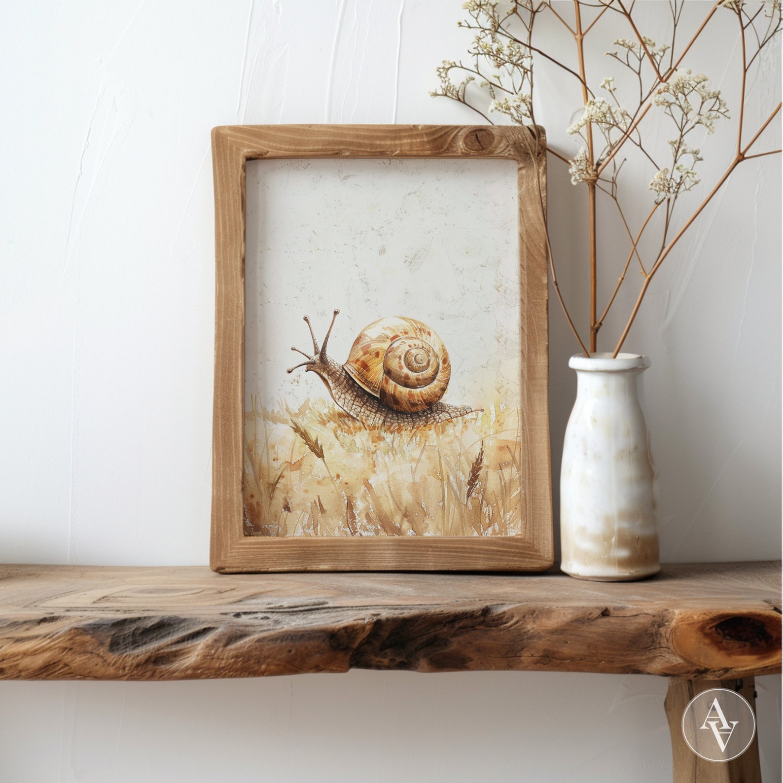 Snail | Vintage Slug Portrait Painting | Phylum Mollusca Nursery Decor ...