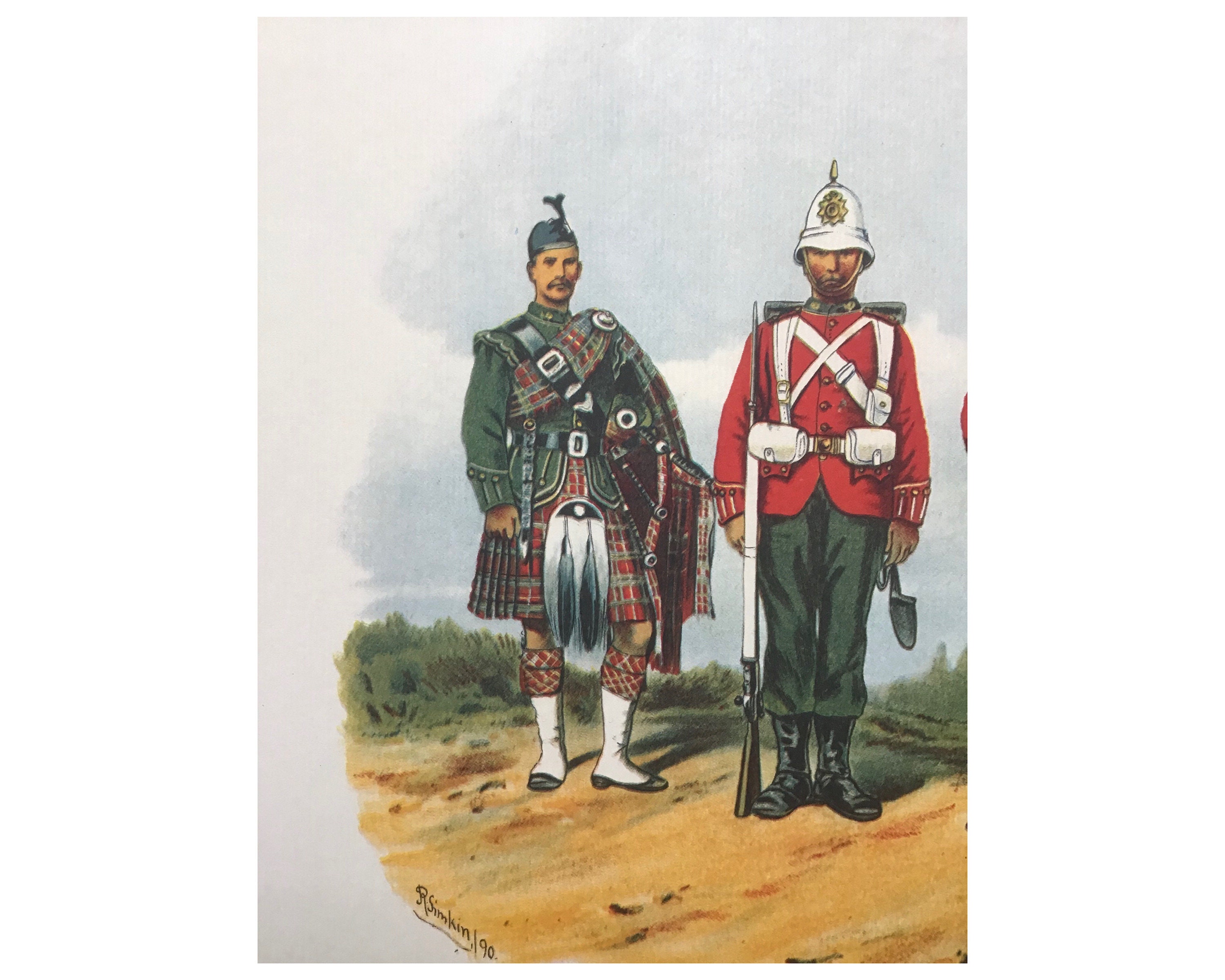 Vintage Print Scottish Regiments the Royal Scots 1970 - Etsy