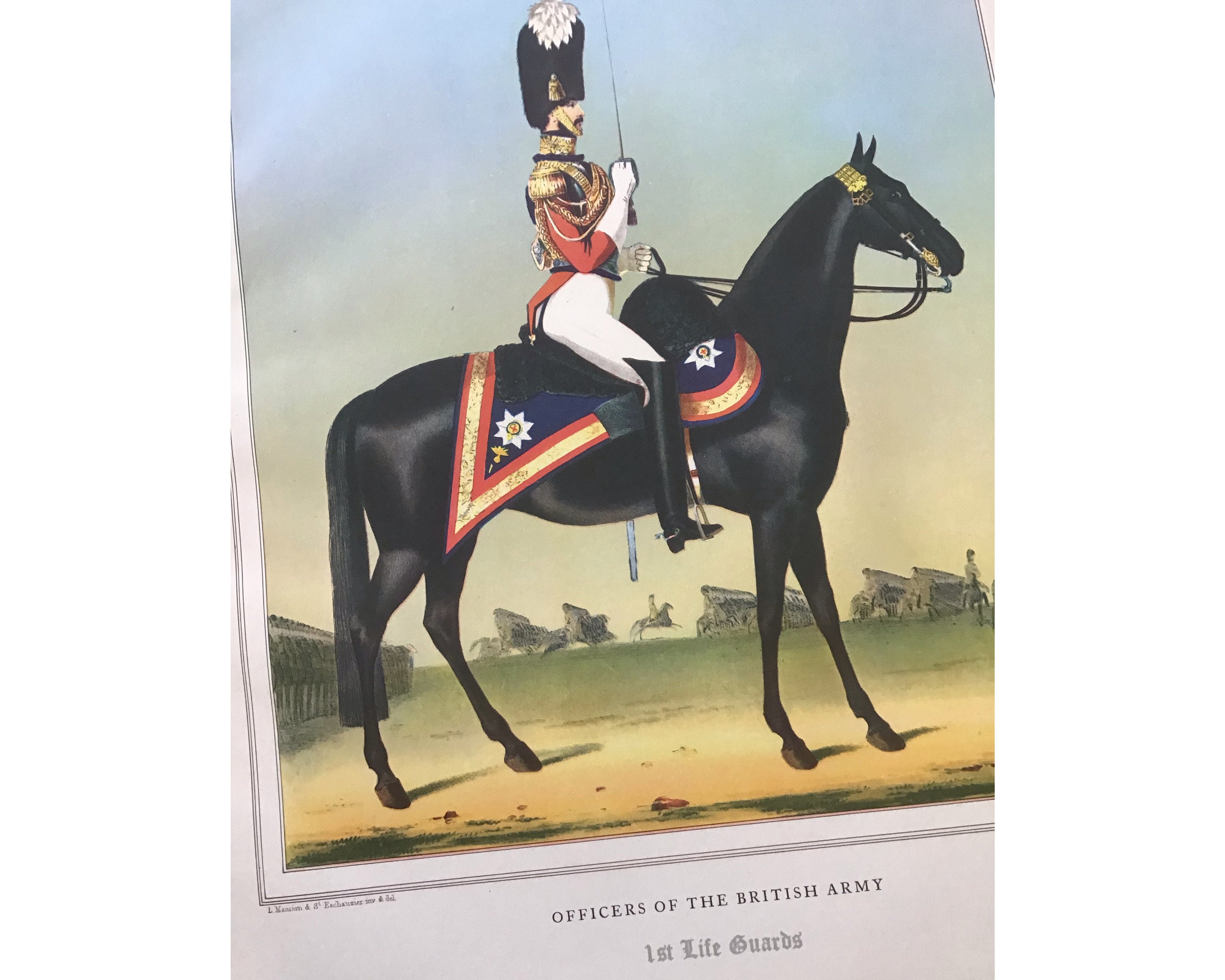 1958 Vintage Prints, Officers of Cavalry Regiments, From a Portfolio of ...