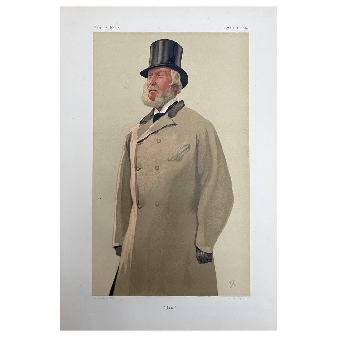 Antique Print, 1876, Vanity Fair, Large Print, Jim - Etsy