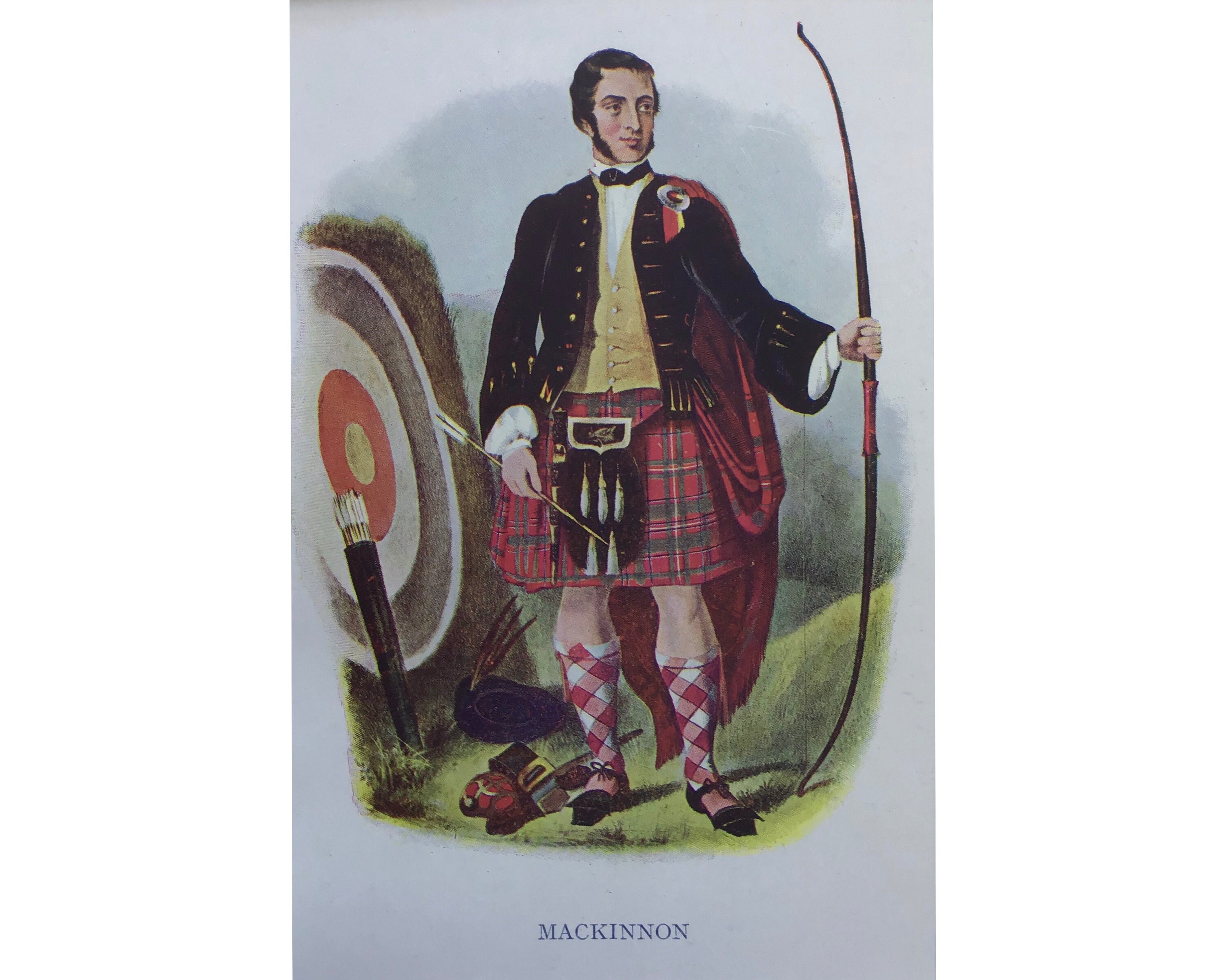 1923 MACKINNON Highland Clans Impresión antigua Escocés | Etsy