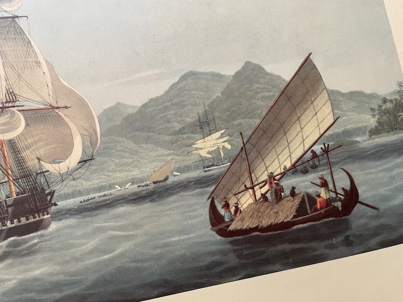 Sailing Ship Print, 1958, Sir David Scott, Ship Print, Maritime Print ...