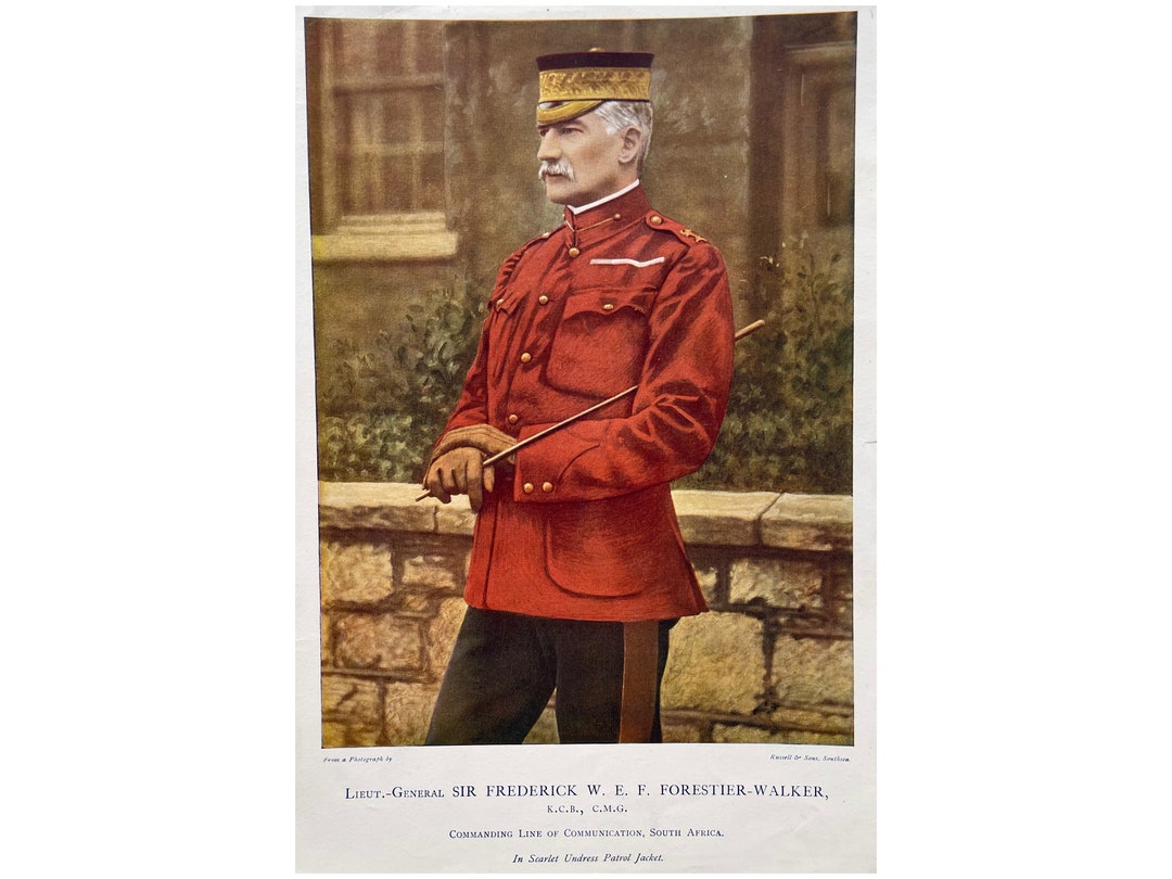 1900 Military Print, SIR FREDERICK, Antique Military, Soldier, Army ...