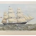 Sailing Ship Print, 1958, Clipper Ship, High Flyer, Old Print, Vintage ...