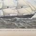 Sailing Ship Print, 1958, Clipper Ship, High Flyer, Old Print, Vintage ...