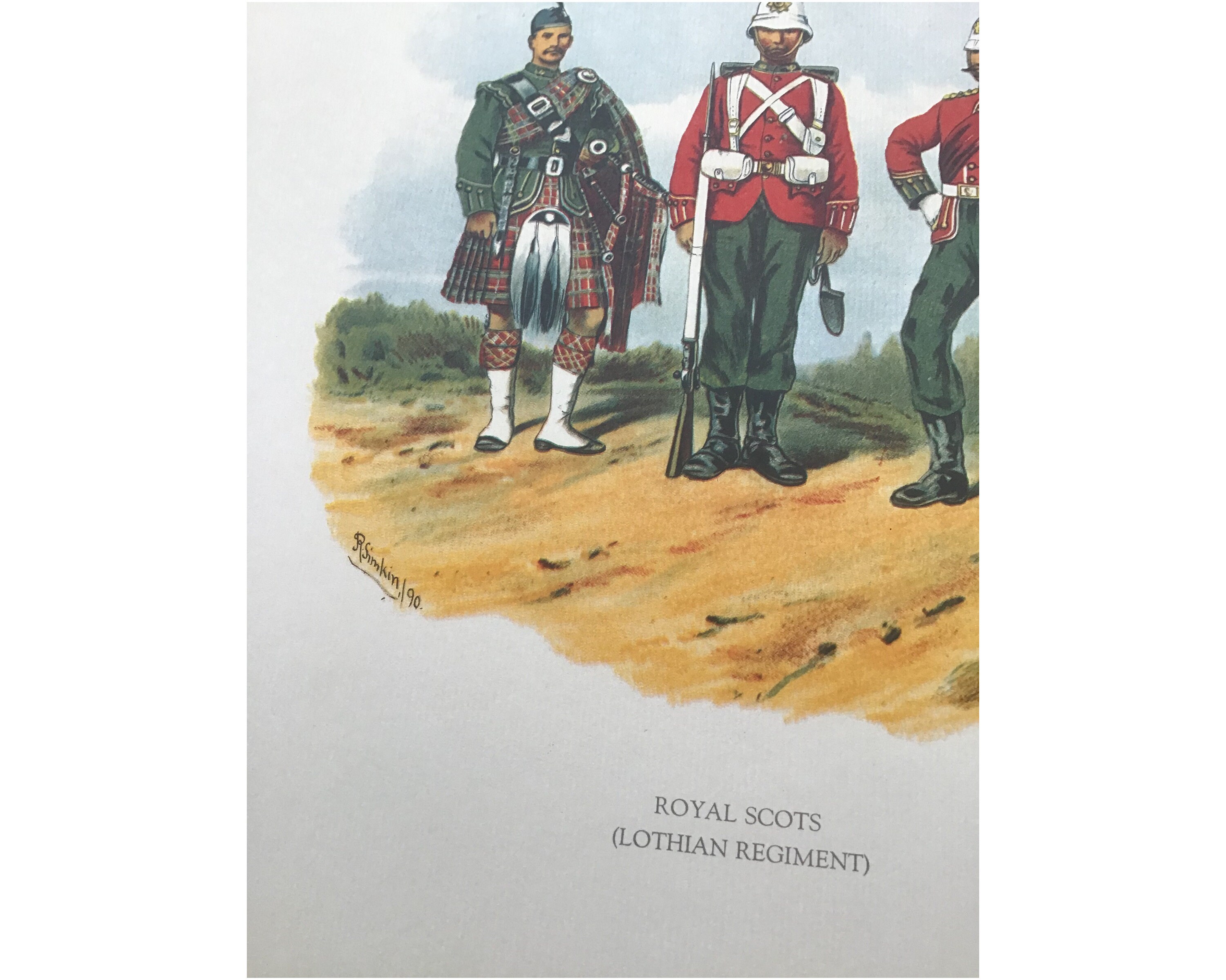 Vintage Print Scottish Regiments the Royal Scots 1970 - Etsy