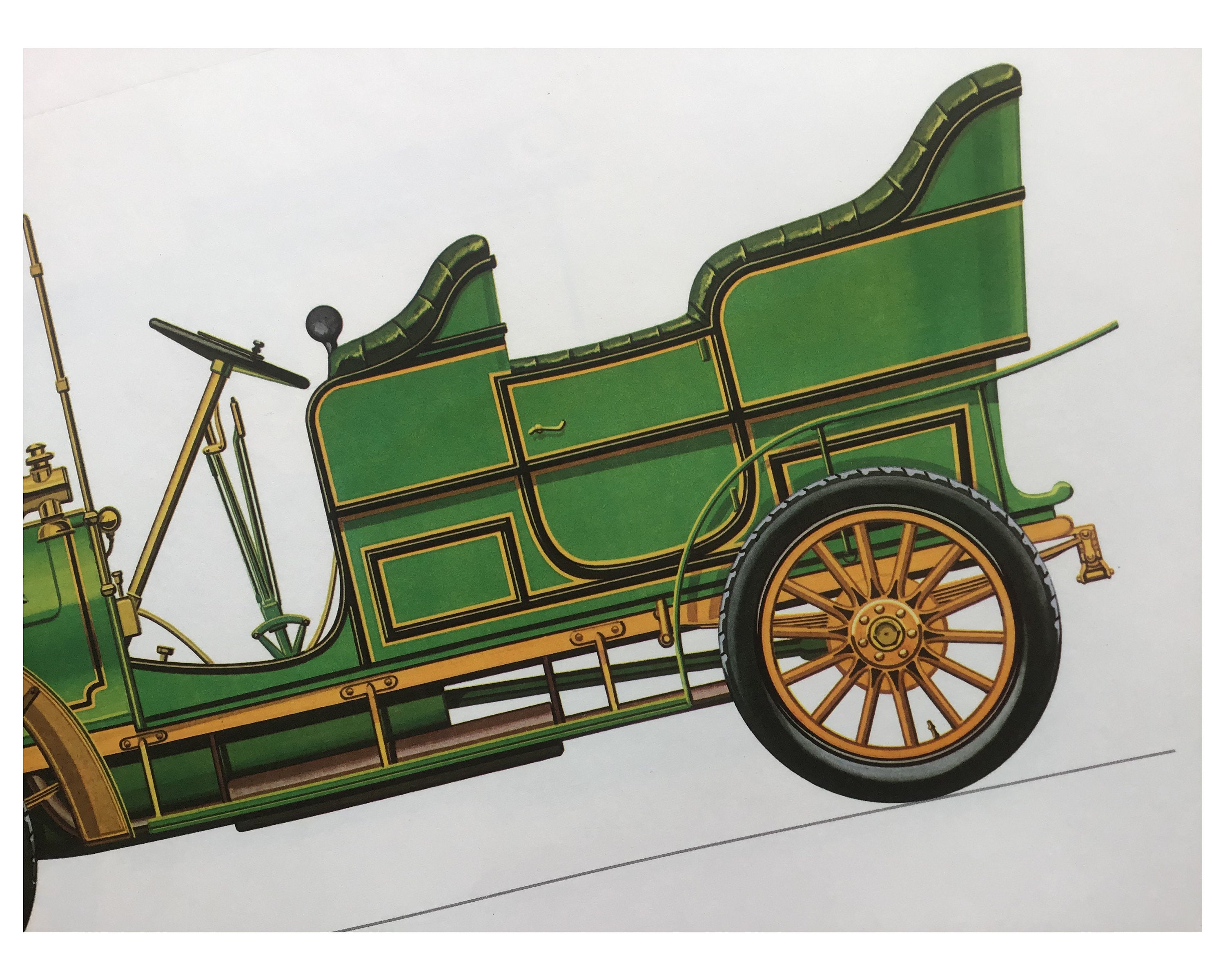 1964 Vintage Car Print, Spyker 1906, Original Vintage Print , Poster ...