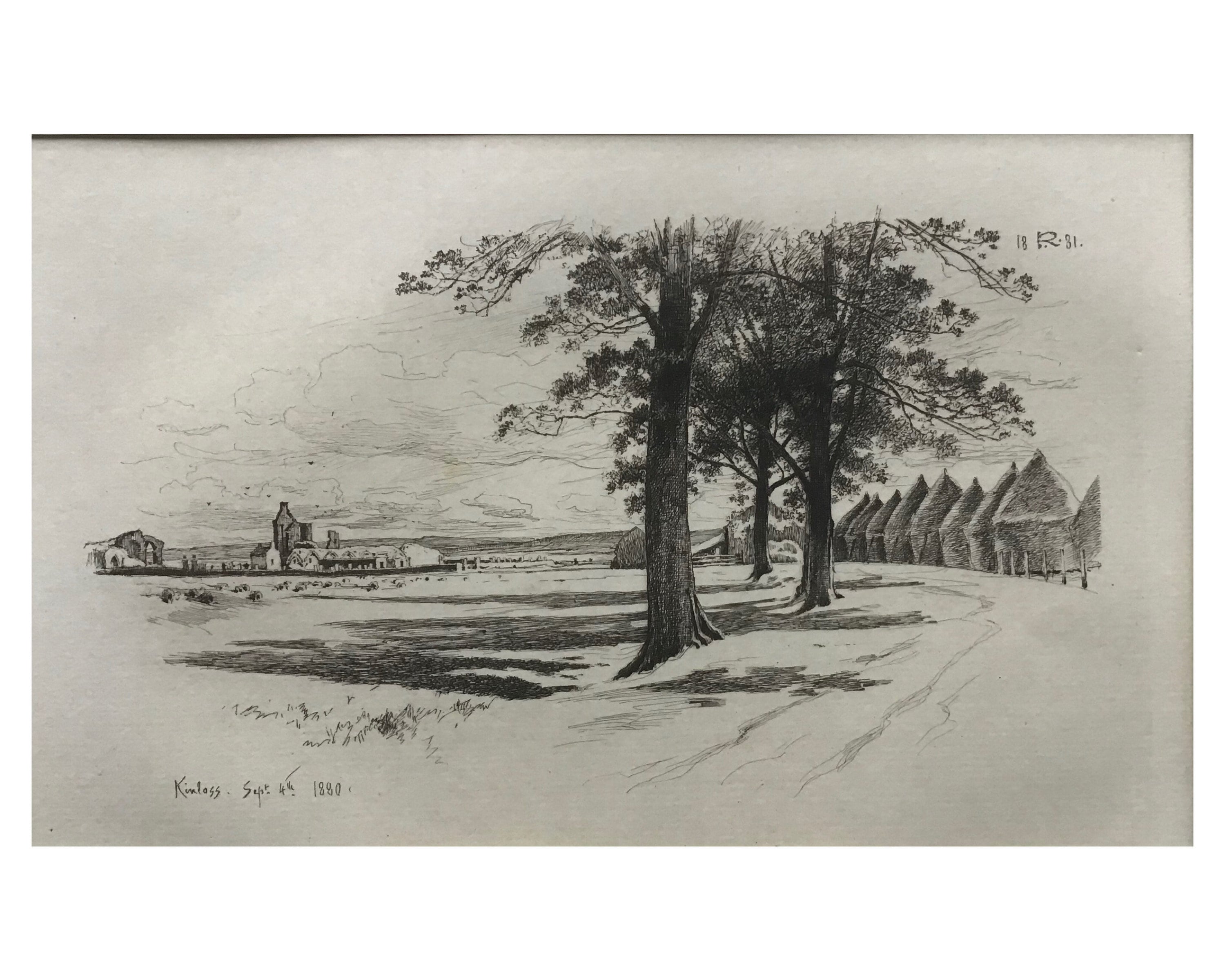 1881 Antique Print, Kinross, Old Print, Scottish Art Print , 140 Years ...