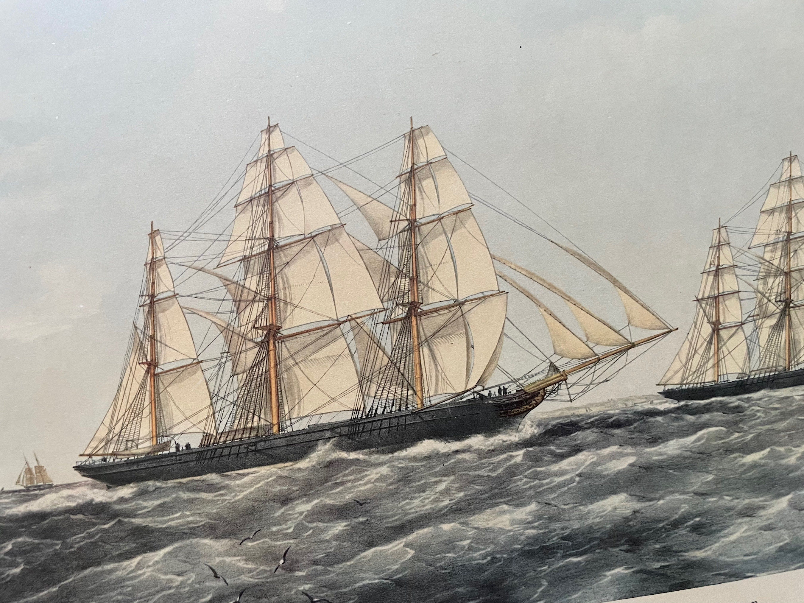 Sailing Ship Print, 1958, Taeping & Ariel, Sailing ,maritime Print, Old ...