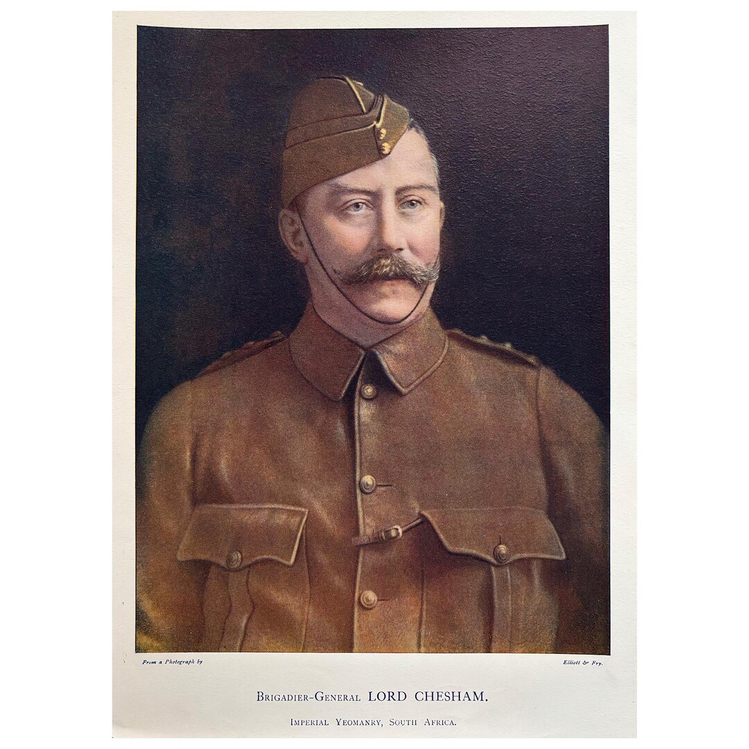 1900 Military Print, LORD CHESHAM, Antique Military, Soldier, Army ...