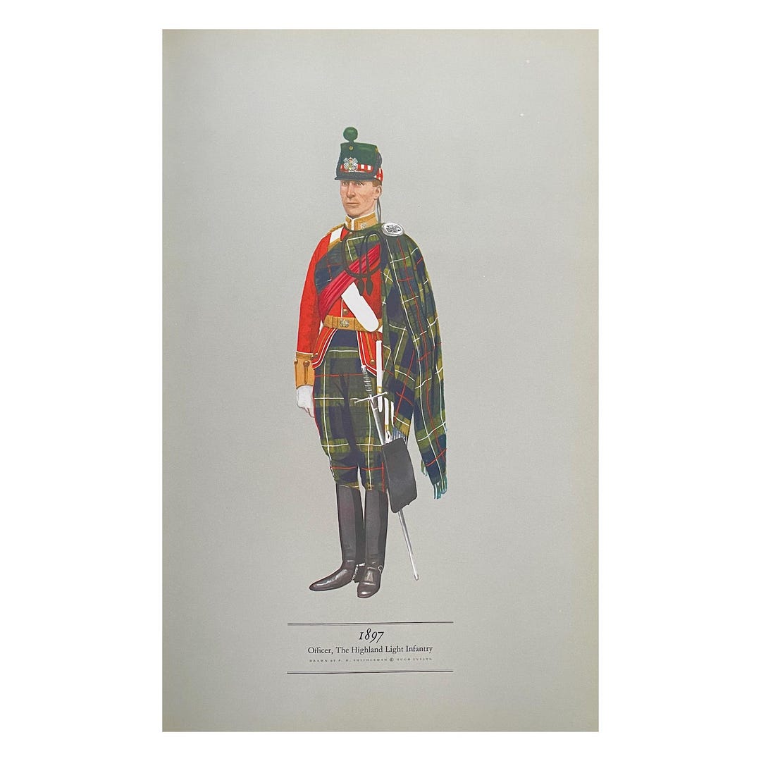 1963 Military Print, Vintage Military, Scottish, Soldier, Army Print ...