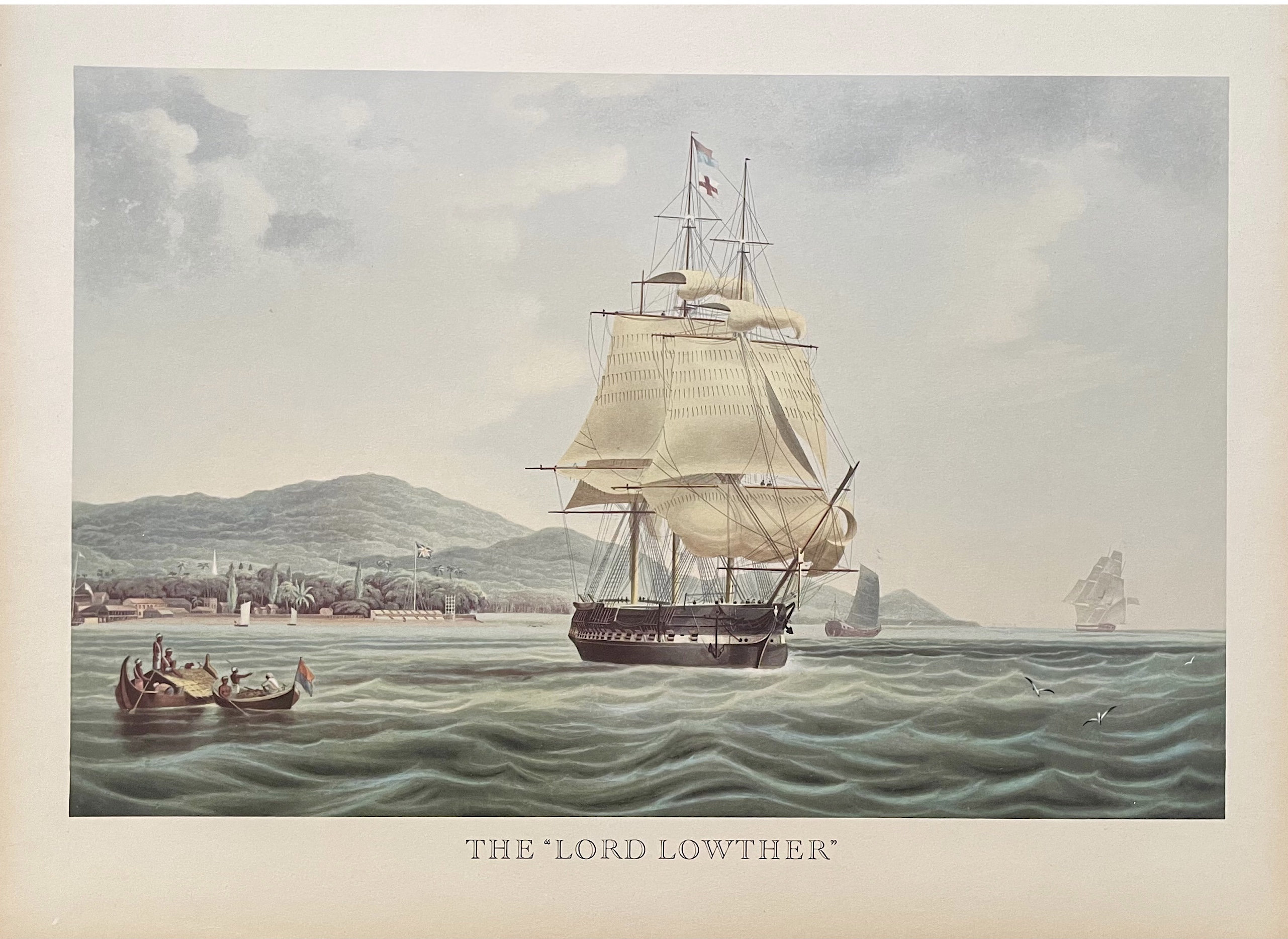 Sailing Ship Print 1958 the Lord Lowther Old Print Vintage - Etsy