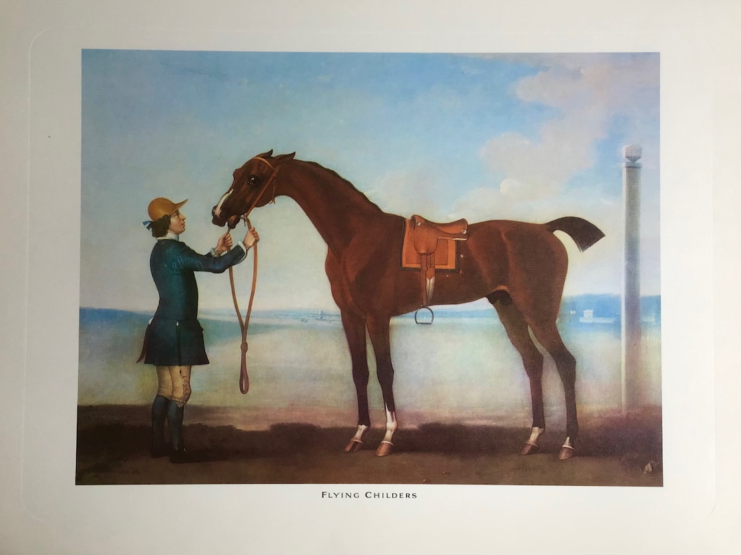 Flying Childers , Horse Print, 1966, Racing Horse Print, Large Print ...