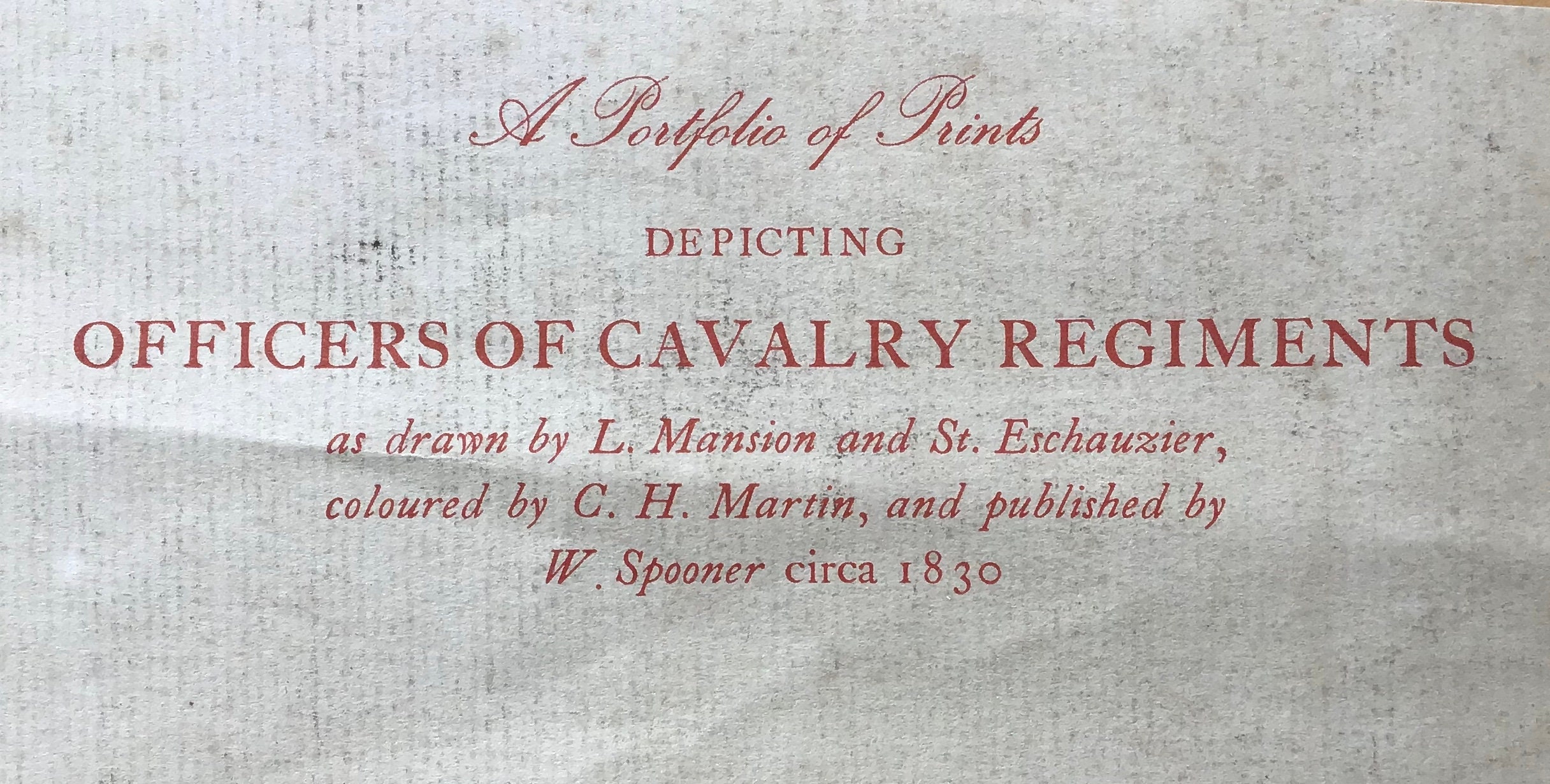 1958 Vintage Prints, Officers of Cavalry Regiments, From a Portfolio of ...