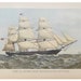 Sailing Ship Print, 1958, Clipper Ship, High Flyer, Old Print, Vintage ...
