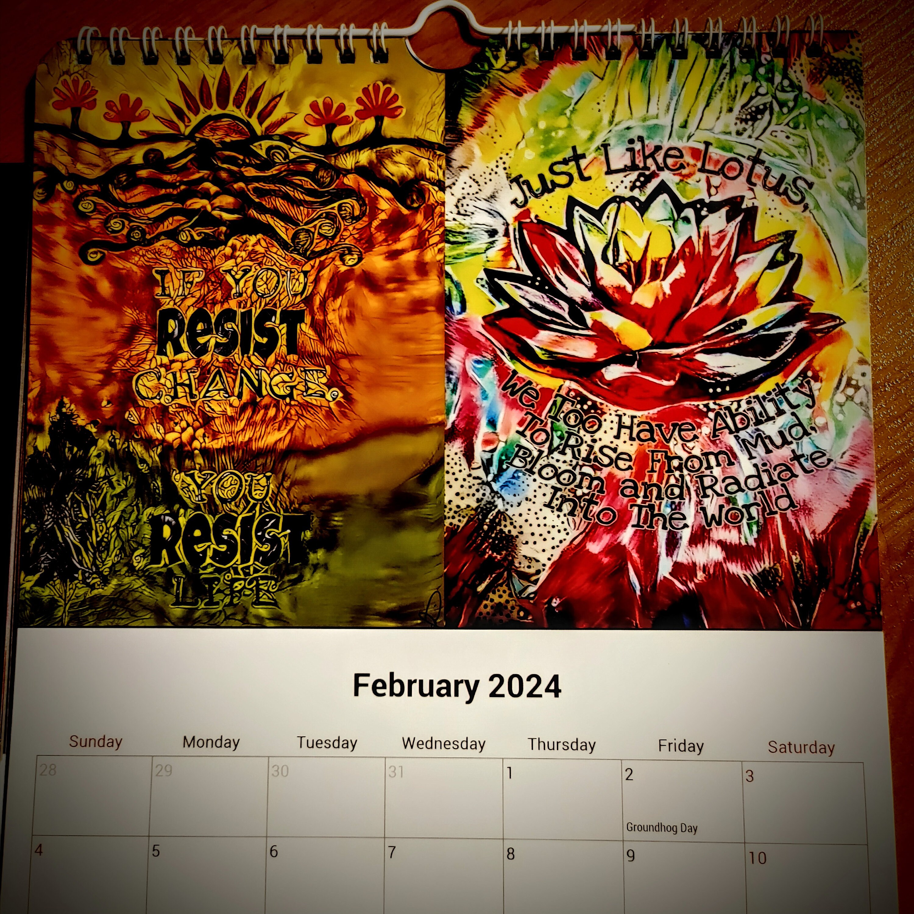 2024 Calendar Fun, Vibrant, Colorful, Soulful, Inspirational, Original ...