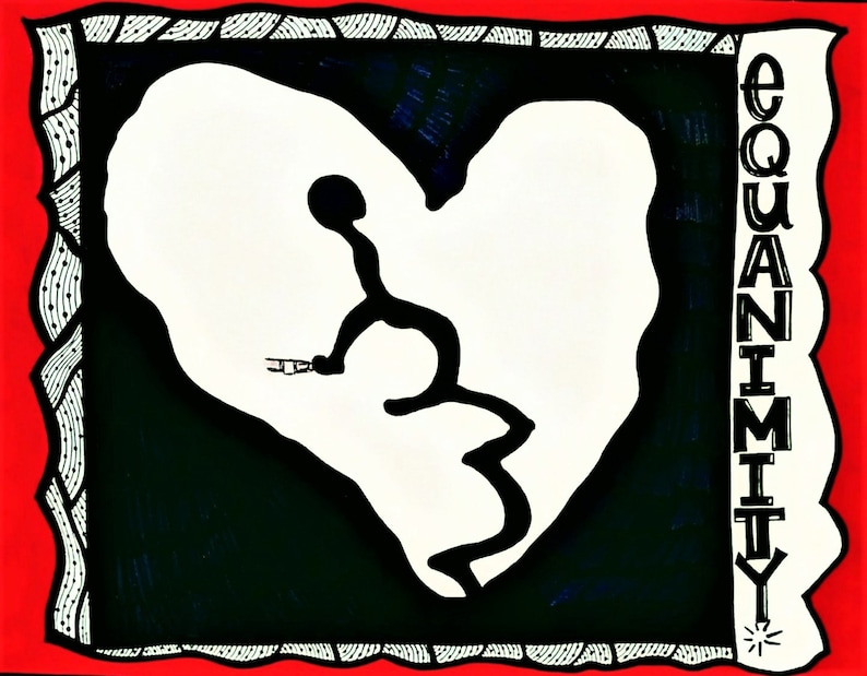 Equanimity Heart Abstract Canvas Print Spiritual Inspirational Art ...