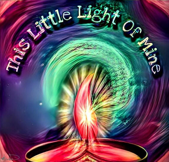 Shine Little Light Art Canvas Metal Original Paint Ink Flame - Etsy