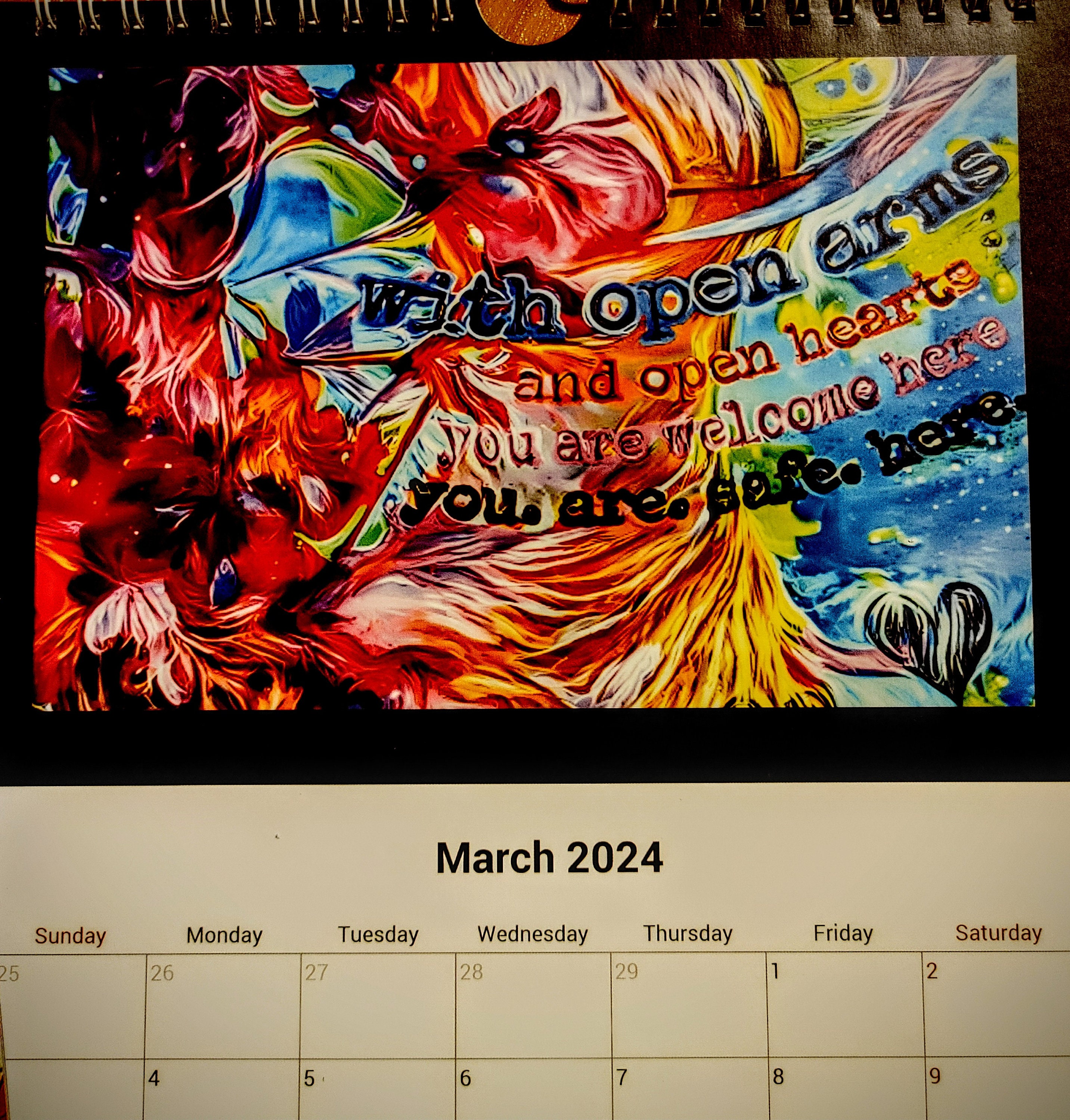 2024 Calendar Fun, Vibrant, Colorful, Soulful, Inspirational, Original ...