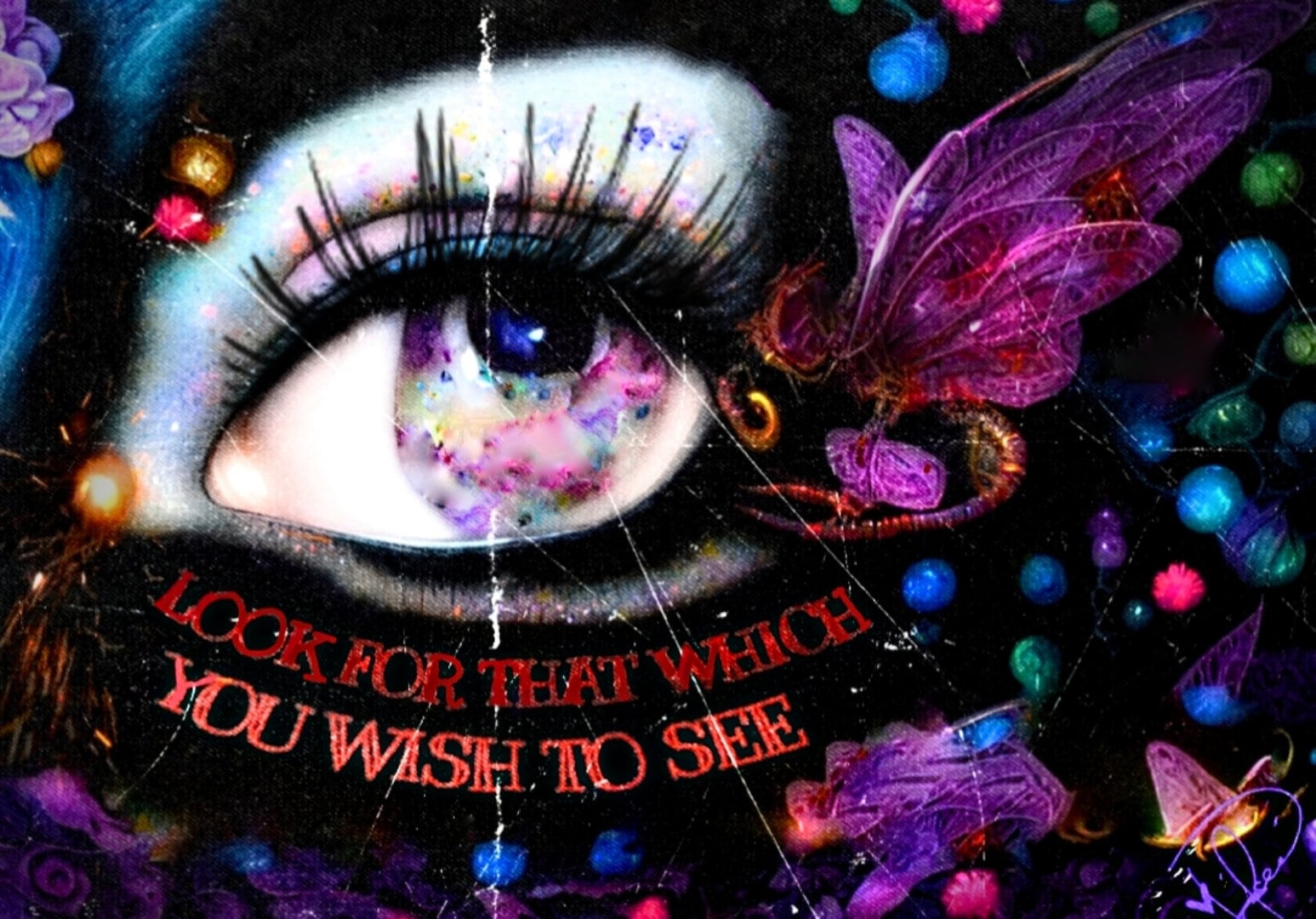 Choose What You See Butterfly Eyes Wings Beauty Original Art Unique ...