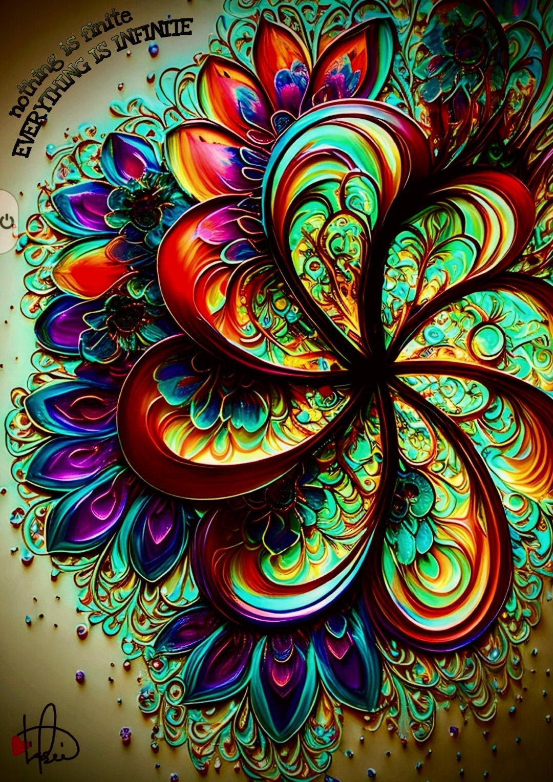 Mandela Infinity Artwork Original Idea Drawing Creation Powerful Love ...