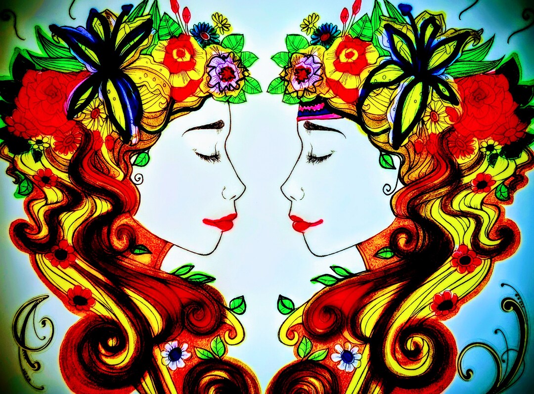 Reflection Within Girl Goddess Abstract Canvas Print Spiritual ...