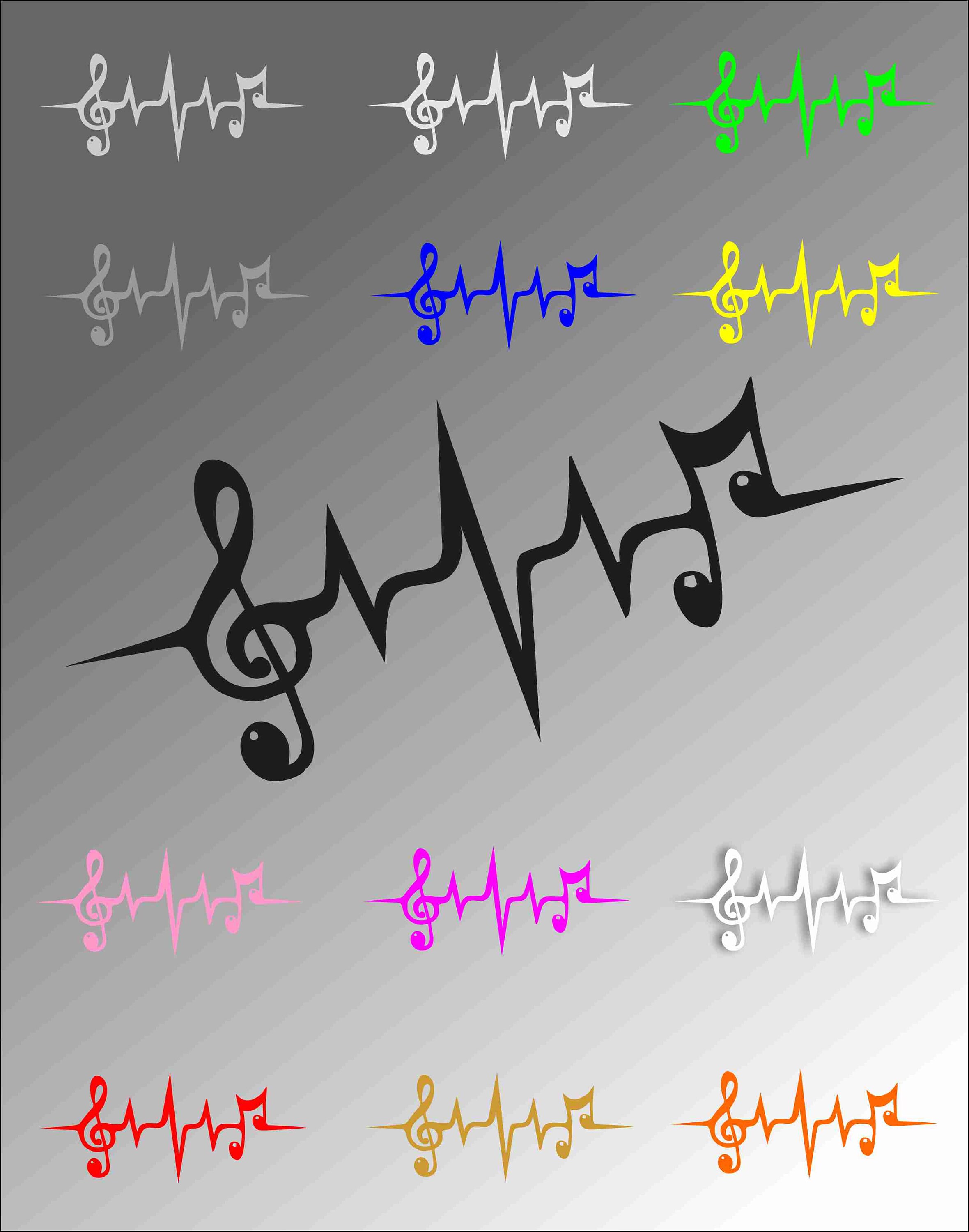 Music Note Symbol Vinyl Decal Sticker - Etsy