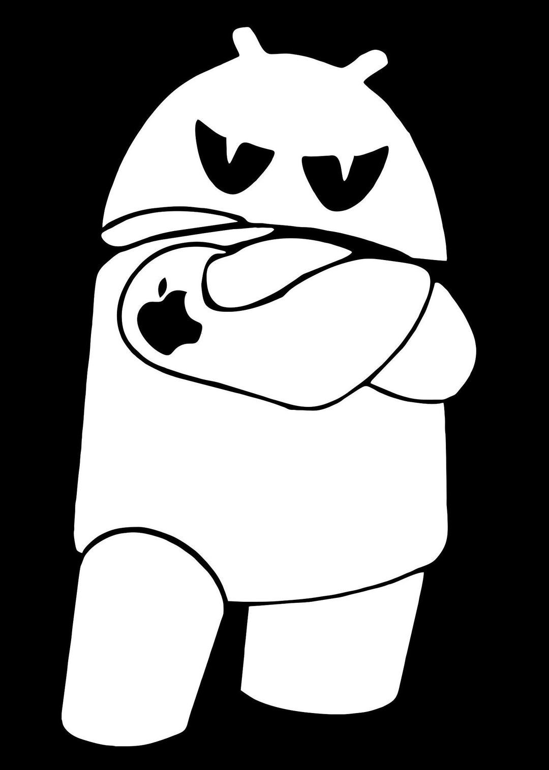 Funny Android Apple Vinyl Decal Sticker. - Etsy