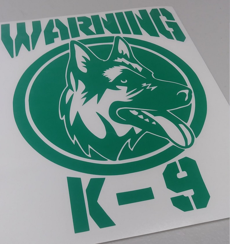 WARNING K-9 Vinyl Decal Sticker - Etsy