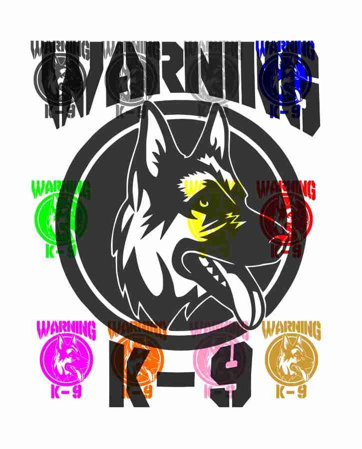 WARNING K-9 Vinyl Decal Sticker - Etsy