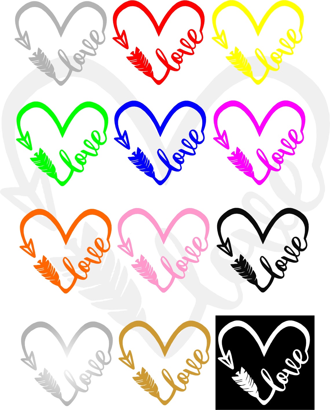 Love Arrow Vinyl Decal Sticker - Etsy