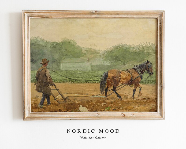 Winslow Homer / Printable Painting / the Plowman / Watercolor - Etsy